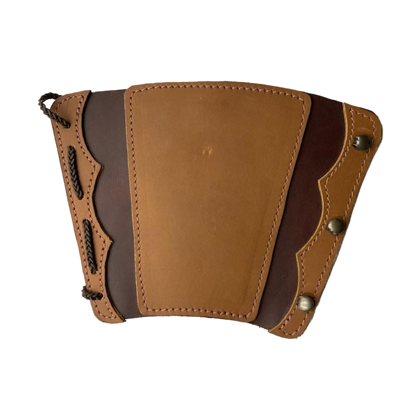 Leather Arm Guard with brass hooks - The Footed Shaft